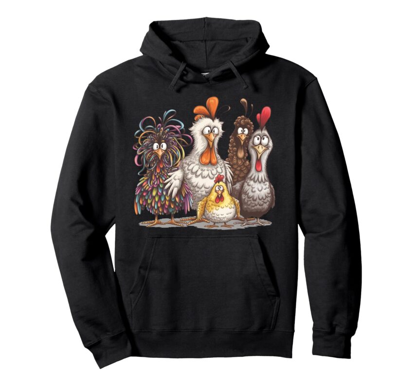 Chicken Art Crazy Chicken Hoodie | Yeeps Merch Store